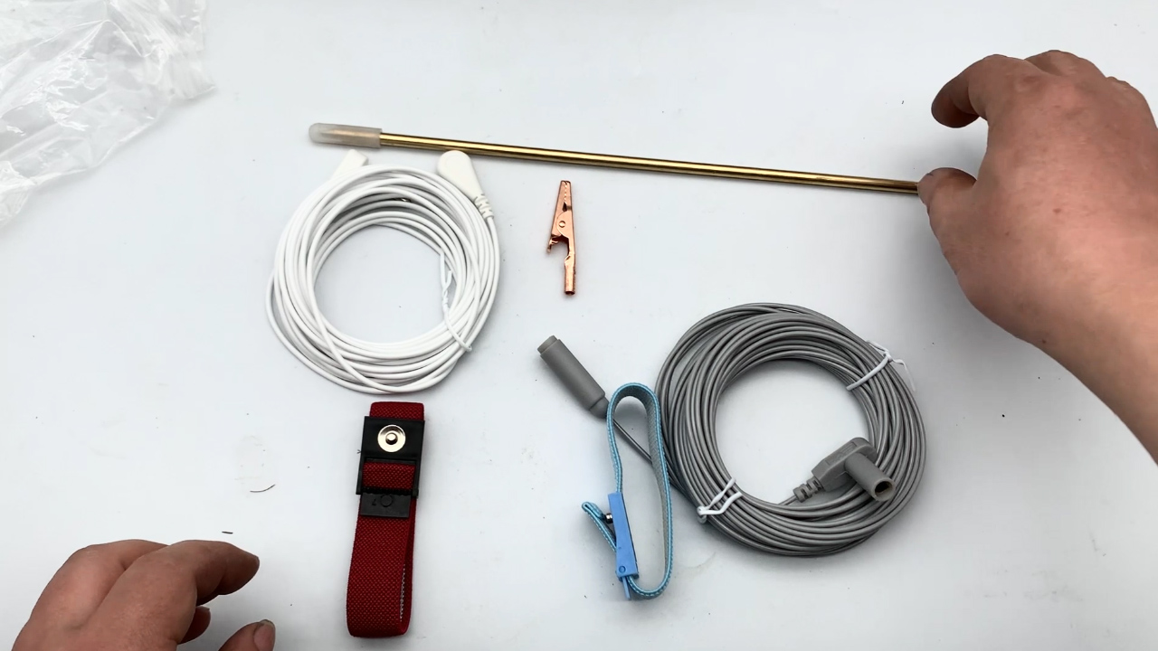 Esd Rod Copper Grounding Rod With 40ft Female Ground Cord, Portable ...