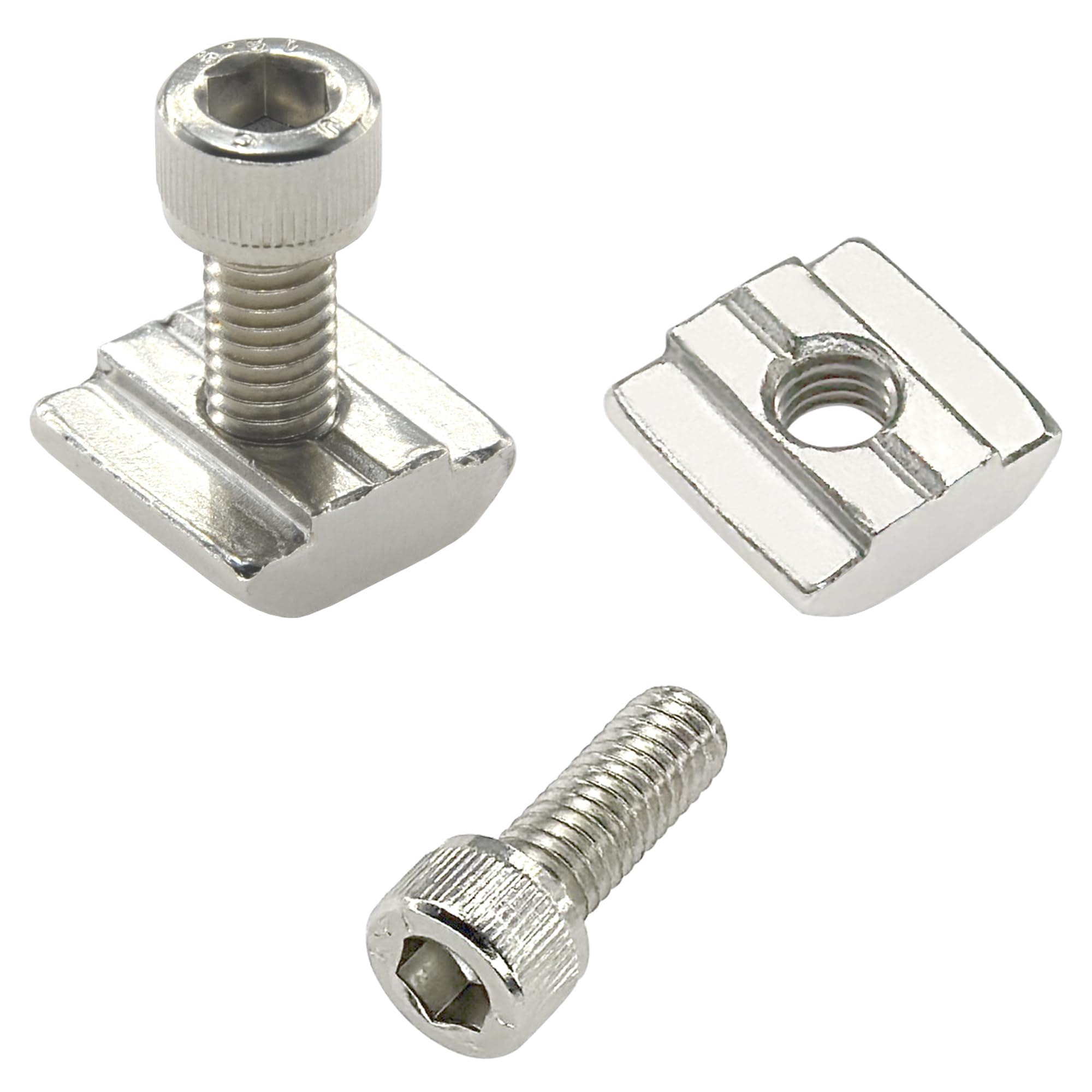 20 Sets of 3030 Series T Slot Nuts and Bolts,M6 T Sliding Square ...