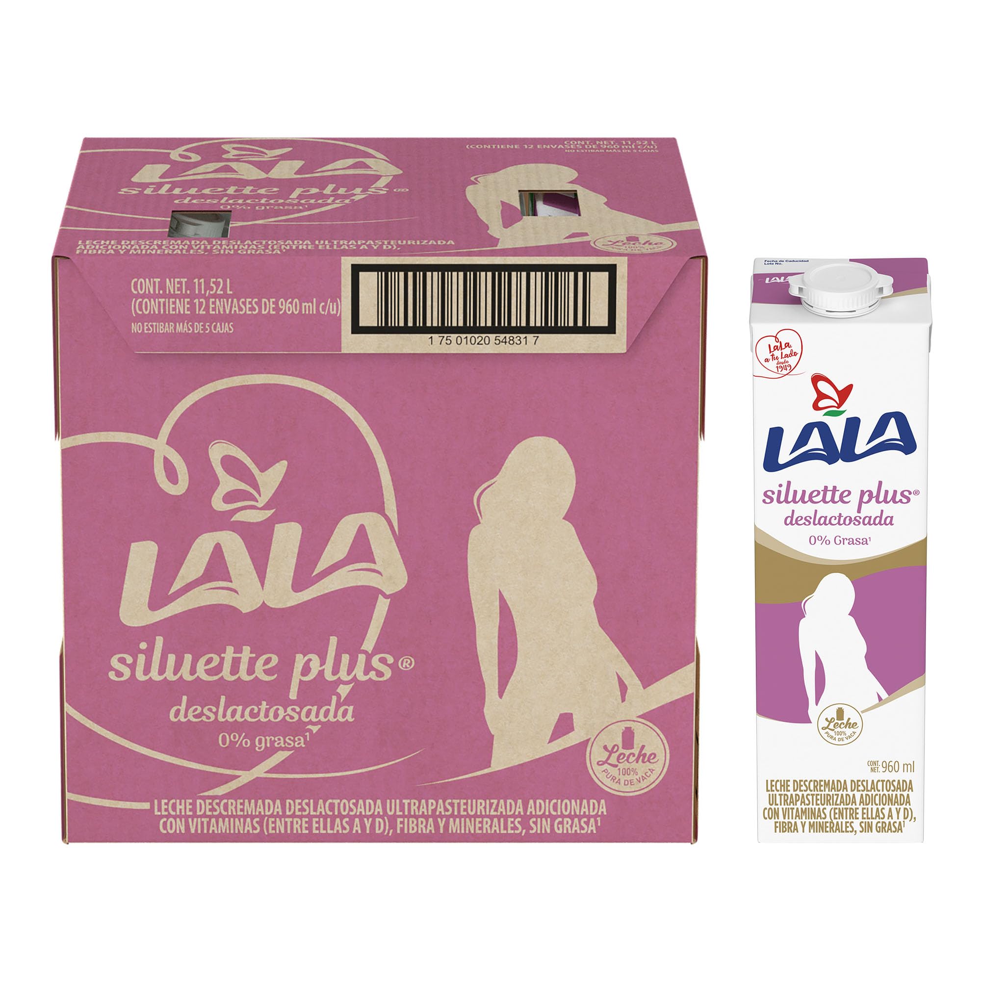Leche Lala Siluette Deslactosada Descremada Ultrapasteurizada Sin Grasa ...