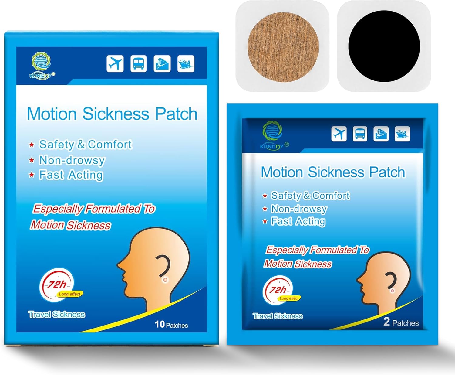 Amazon.com: KONGDY 10 Counts Motion Sickness Patches for Kids Adults ...