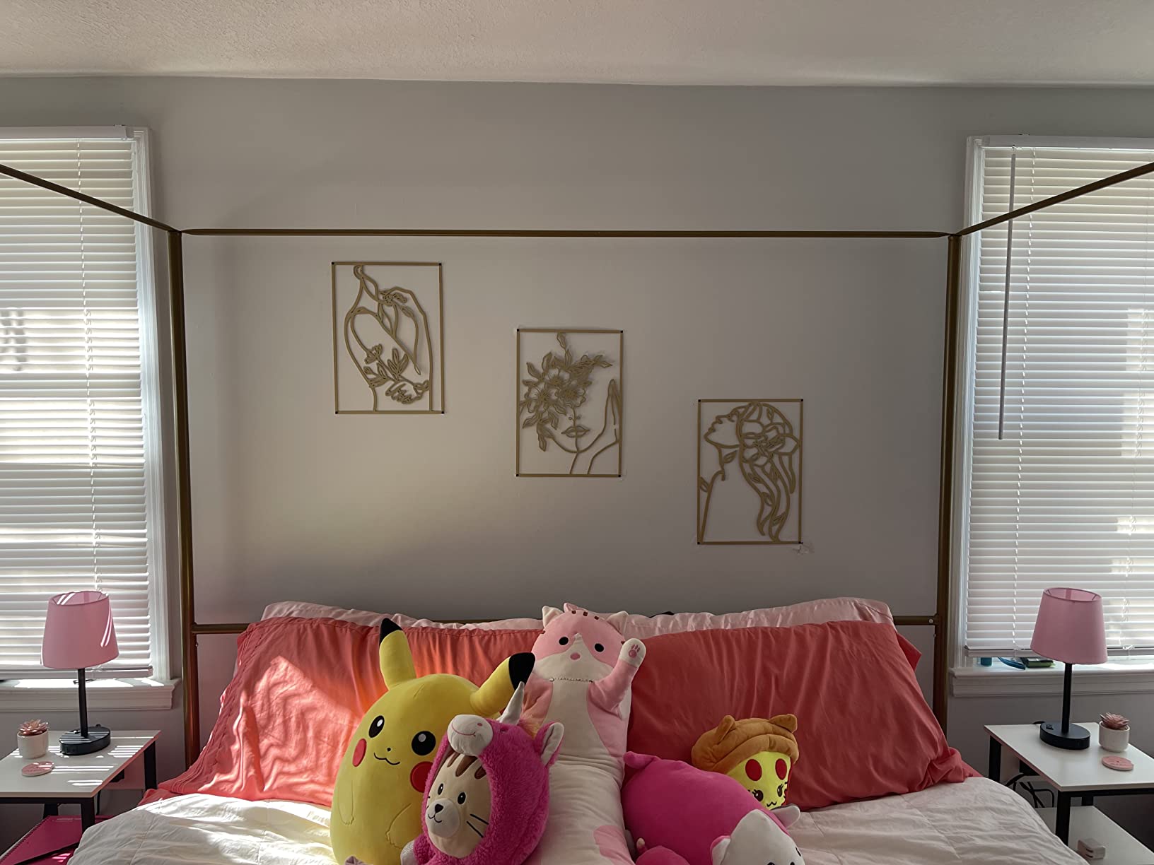 $9/mo - Finance AGIOTA 3 Pieces Gold Wall Decor Thickening Female Body ...