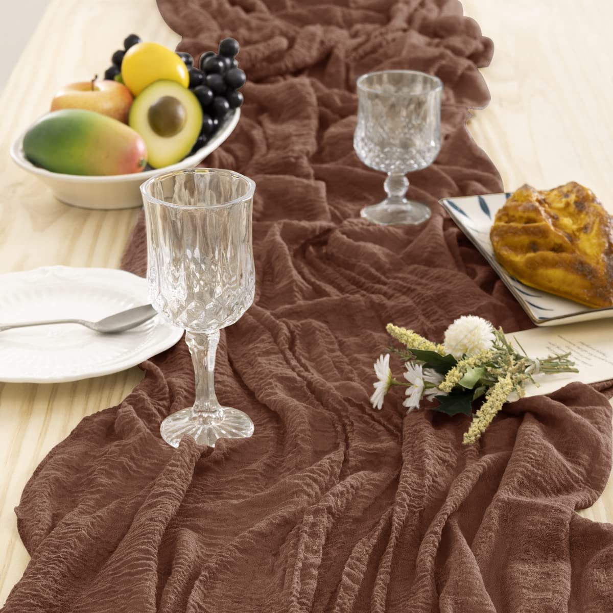 Snapklik.com : Cheesecloth Table Runner 10ft Cheese Cloth Boho Rustic ...
