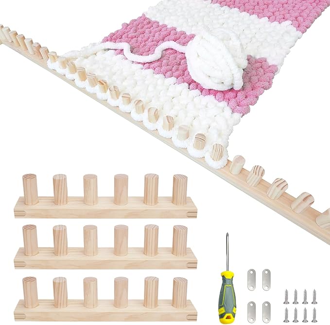 Amazon.com: 42” Chunky Knitting Blanket Loom - Custom Thick Yarn ...