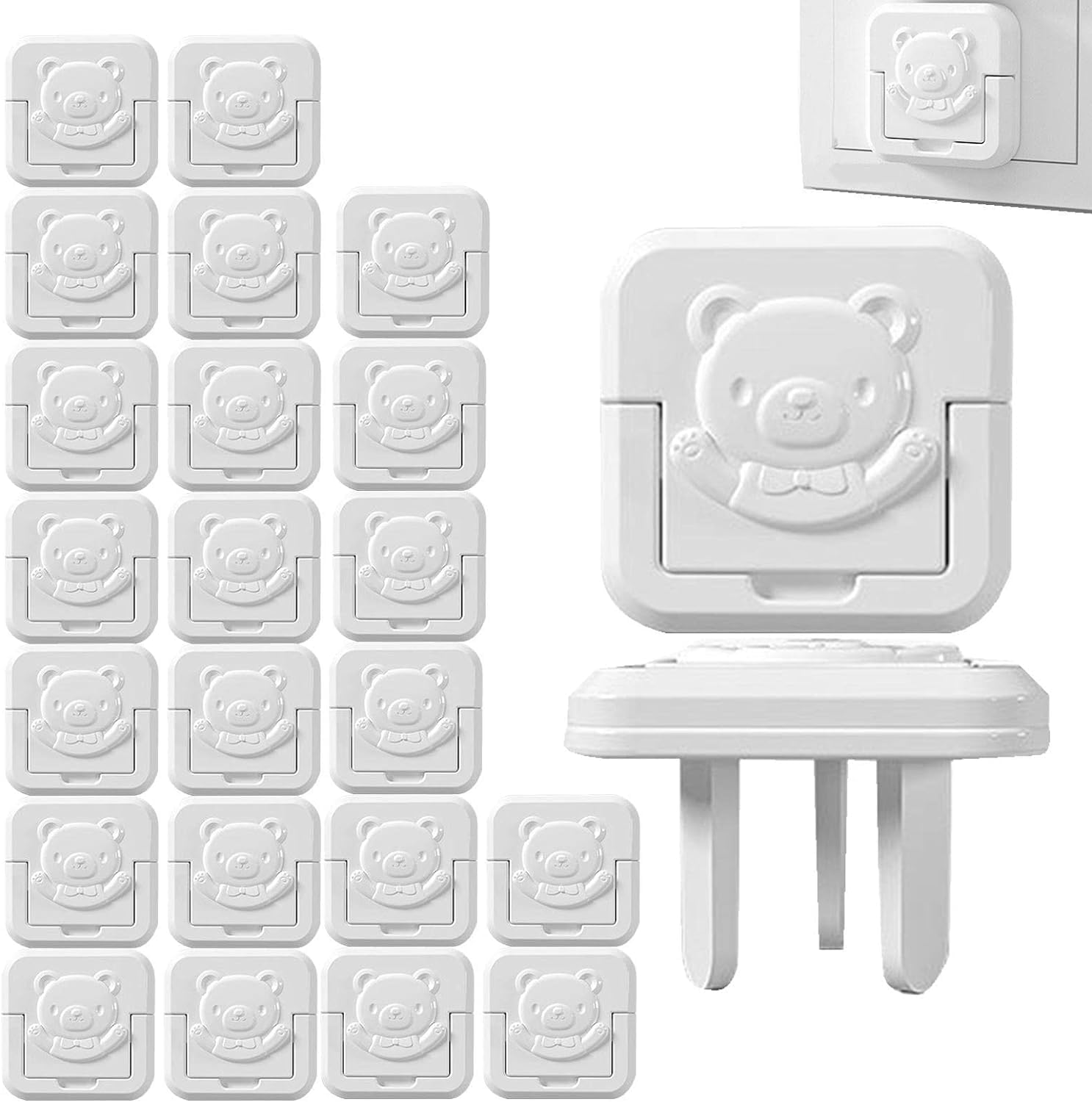 [UPGRADE 2.0] Outlet Covers Baby Proofing with Hidden Handle (24 Packs ...
