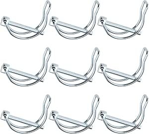 VGOL 20PCS Folding Cotter Pins 4.5x40mm D Shape Locking Pin Galvanised ...