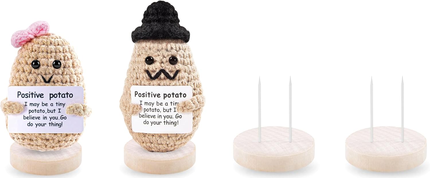 Amazon.com: 2PCS Doll Stand Wooden Base + 1P Positive Potato Girl +1P ...