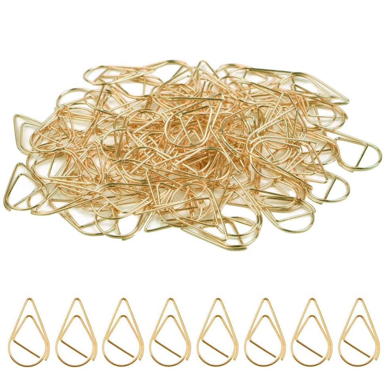 100 Pcs Gold Clips Paperclips Bookmarks Portable Bookmark Marking Clips ...