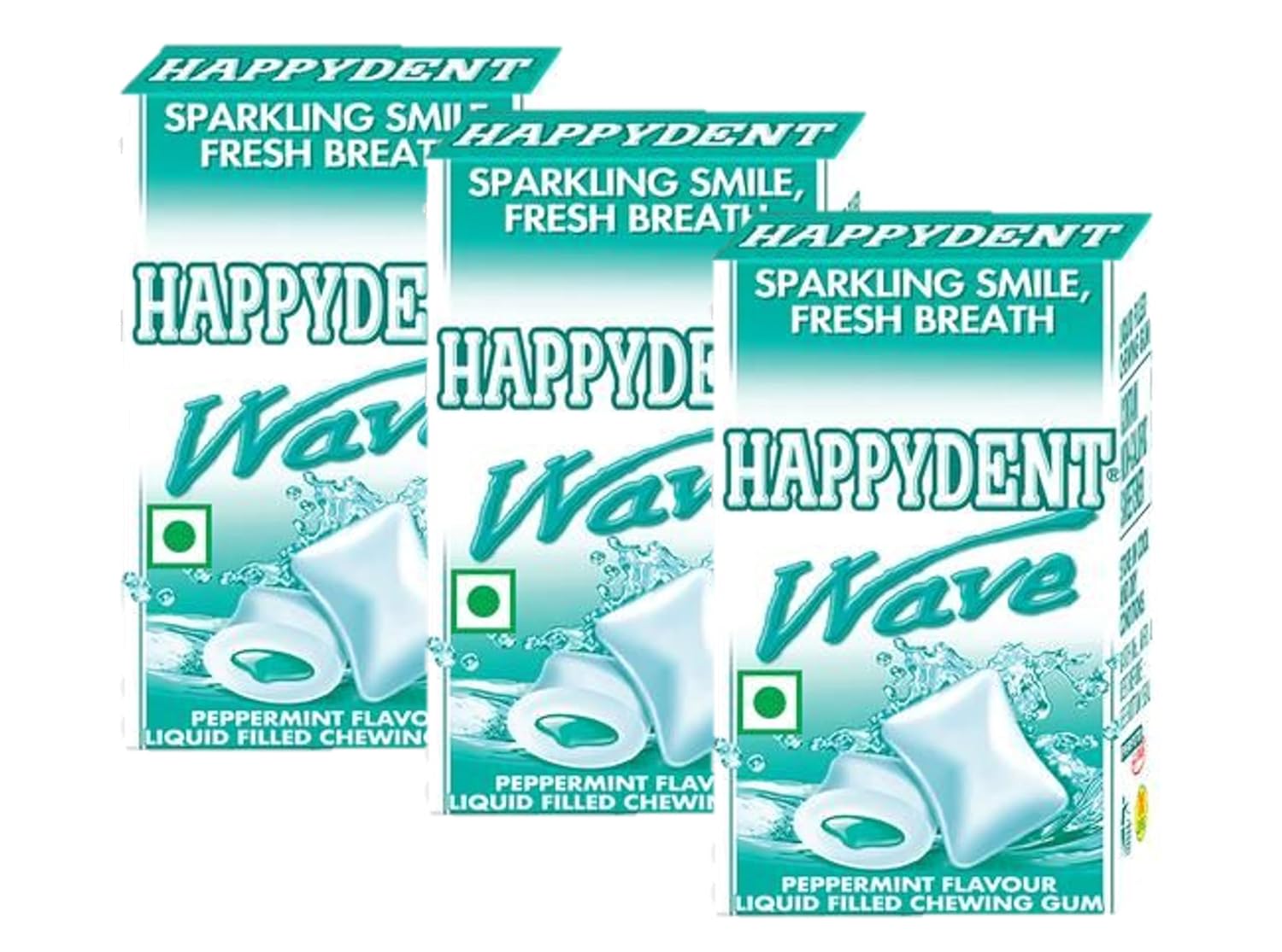 HappyDent Wave Chewing Gum - Peppermint Flavour, 17.6g (Pack Of 3) - HUMARABAZAR : Amazon.in ...