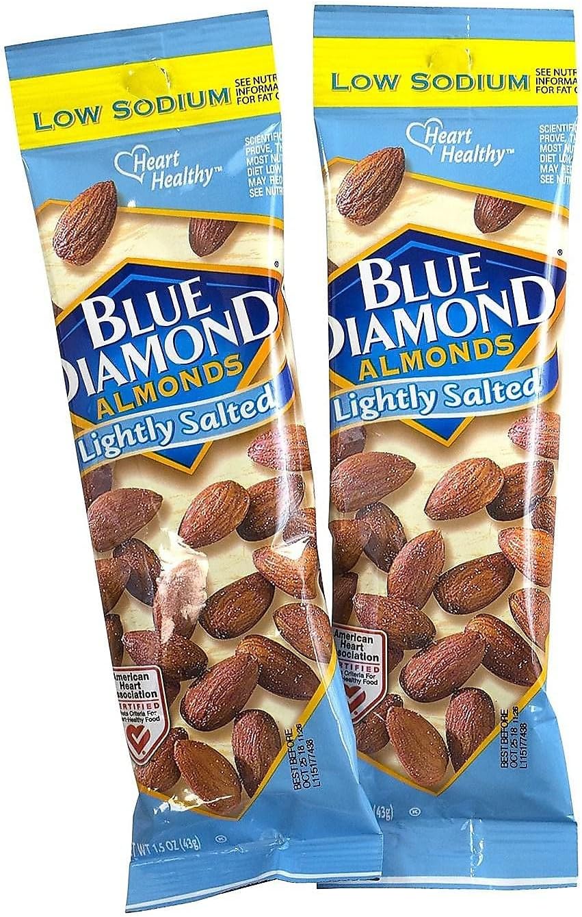Amazon.com : Blue Diamond Almonds, Lightly Salted, 1.5 Ounce (Pack of ...