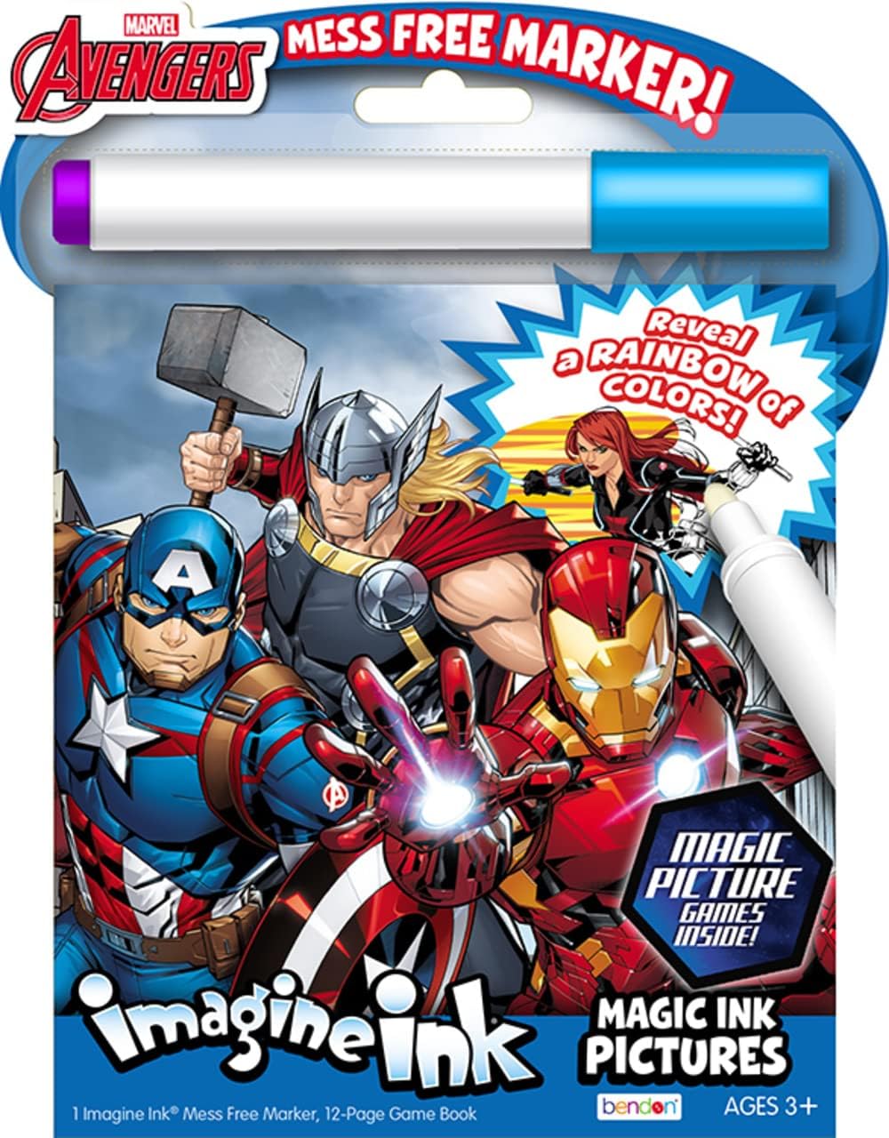 Amazon.com : Bendon Imagine Ink 5-Pack Imagine Ink Mess Free Marker ...