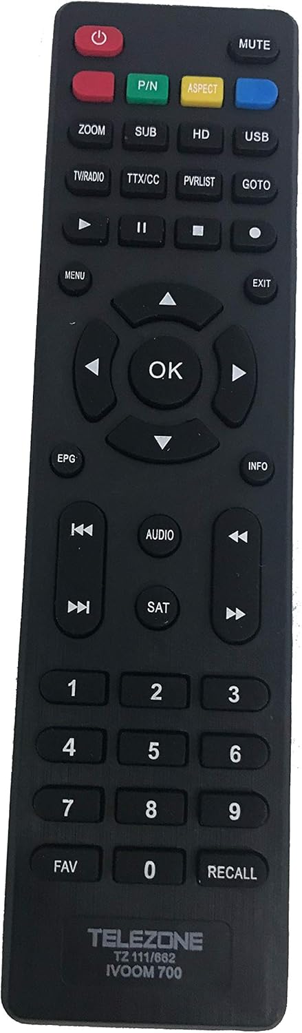 Remote Control for Receiver Satellite - TELEZONE TZ-111 662 : Buy ...