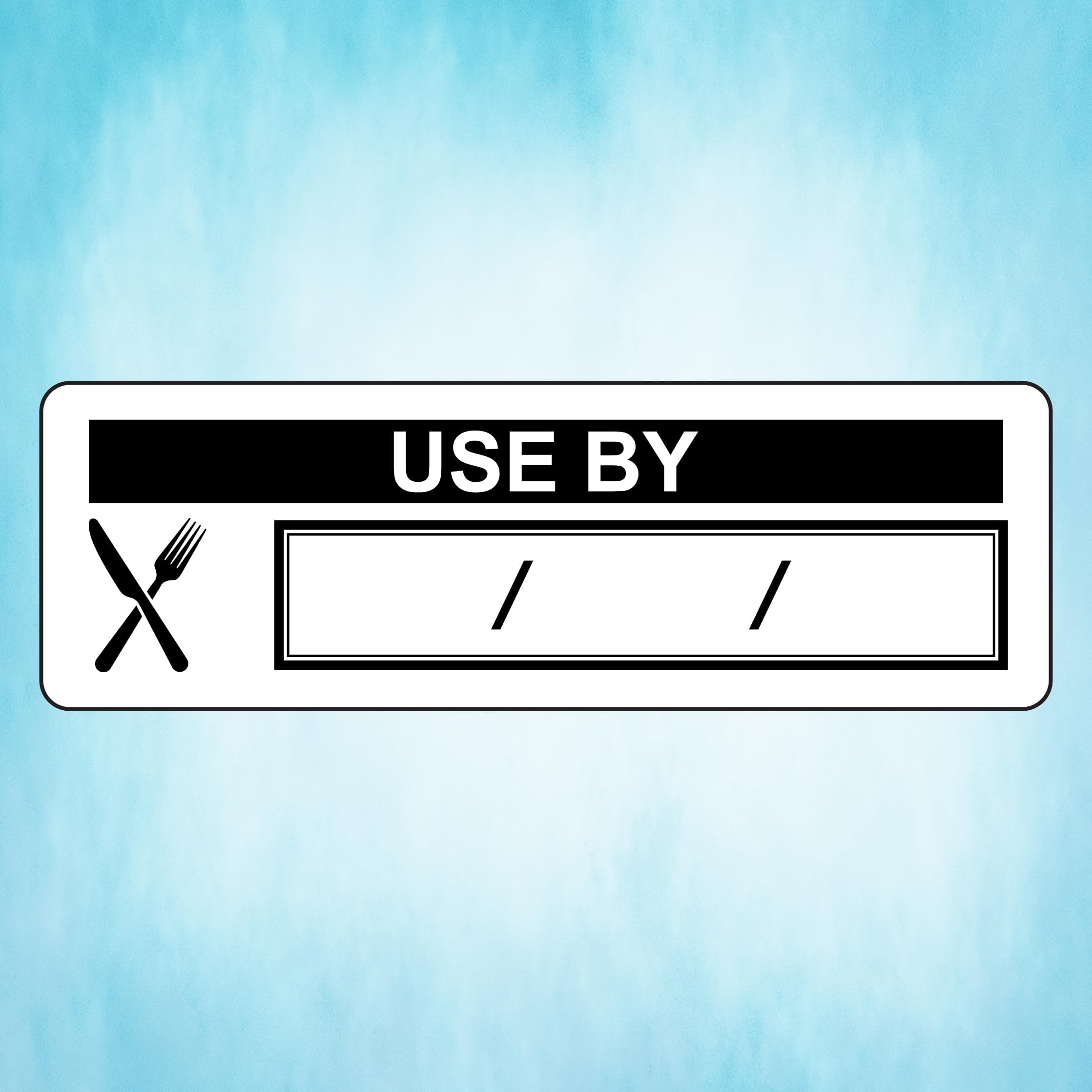 Pre-Printed Self Adhesive Food Labels - USE by (72 Sticker Pack) 90mm x ...