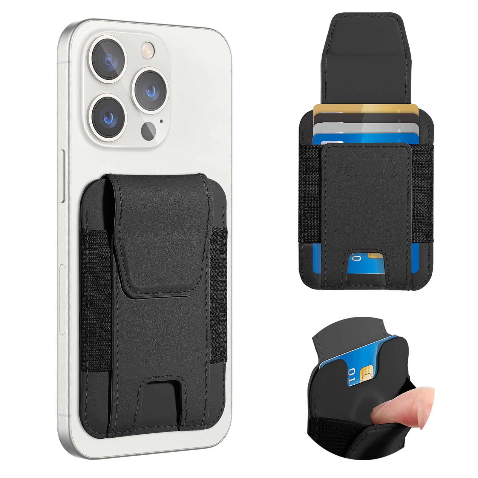 Amazon.com: Miroddi for MagSafe Wallet with Privacy Flap, Hidden Compartment, Magnetic Wallet ...