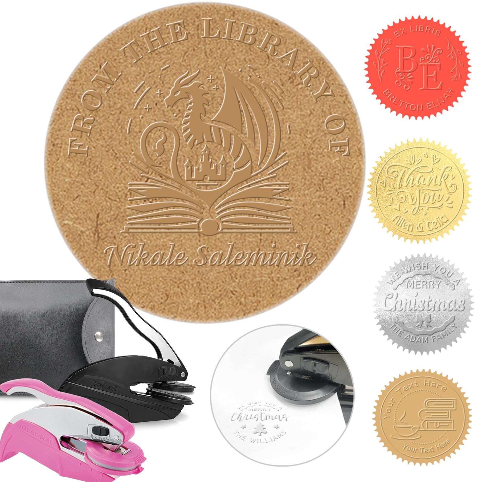 Book Embosser Personalized Custom Dragon Theme Library Embosser ...