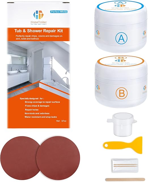 Amazon.com: Porcelain Repair Kit & Bathtub Repair Kit White(Perfect ...
