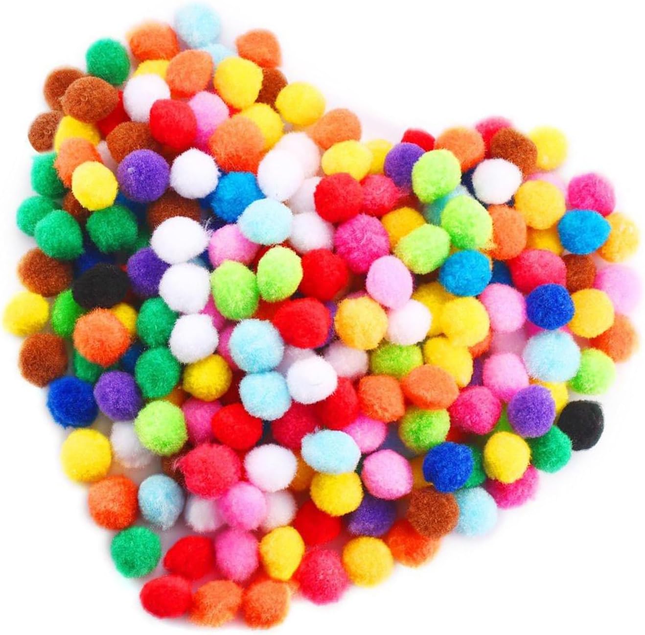 Erismithh 1500 PCS Multicolor Craft Pom Poms Small Fuzzy Fluffy Pom ...