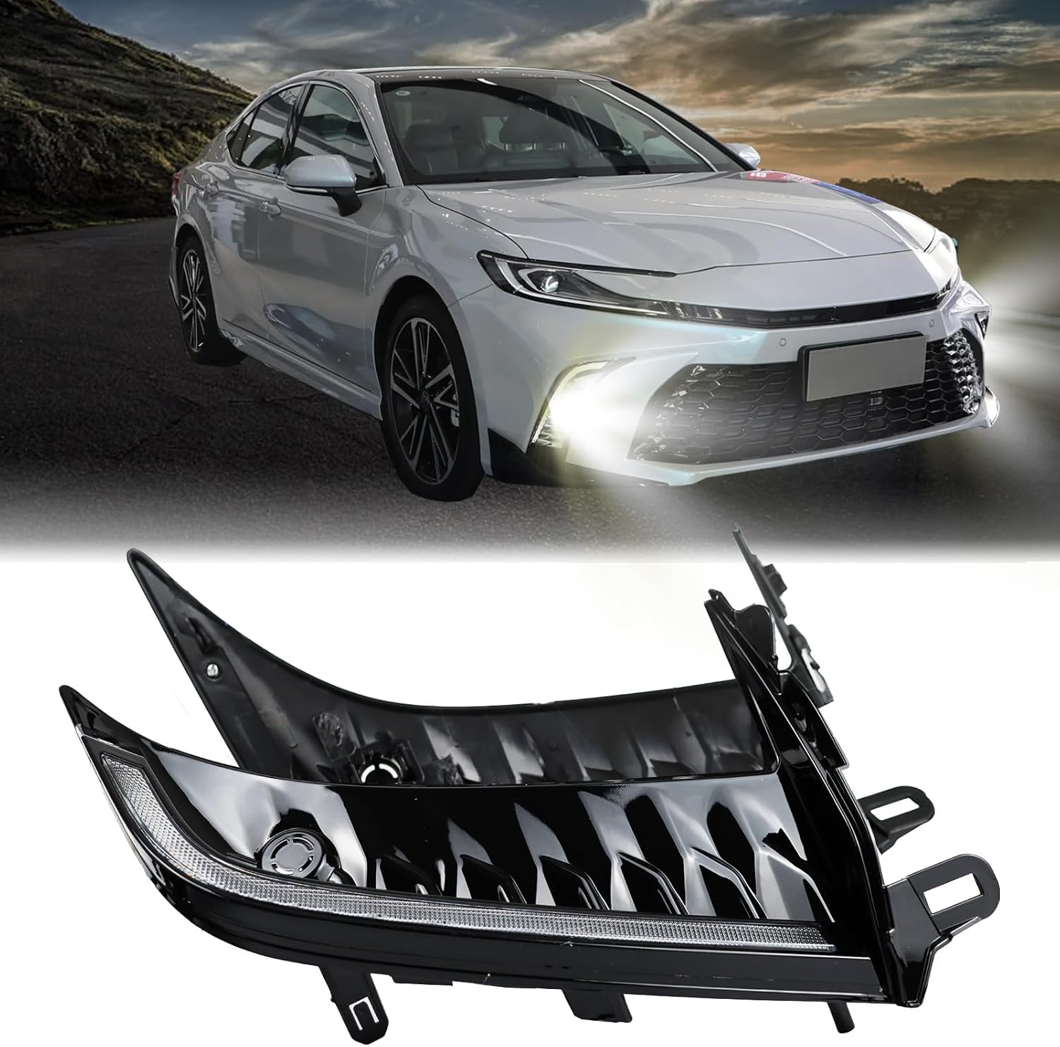 Amazon.com: PGTOPONE Switchback White/Amber LED Front Bumper Fog Light ...