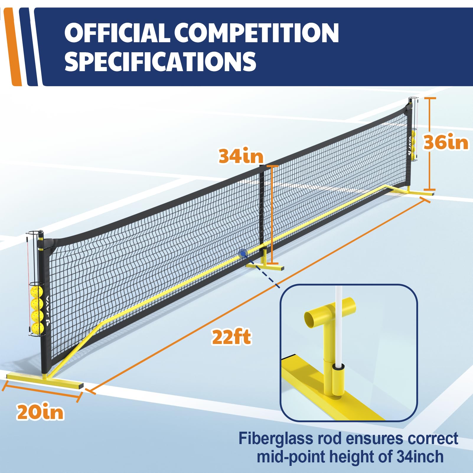 Snapklik.com : JAYA Pickleball Net Set