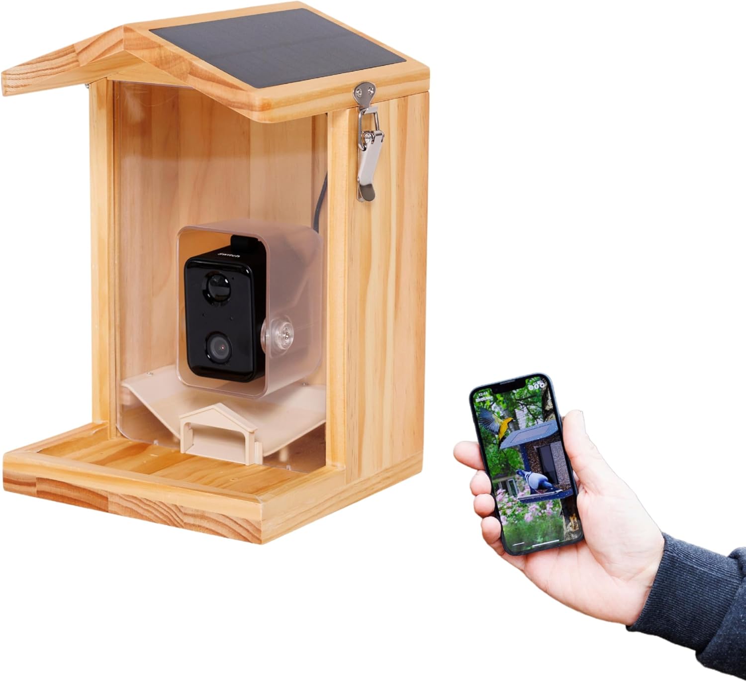 Solar-Powered Smart Bird Box Feeder with HD Camera - Weatherproof AI ...