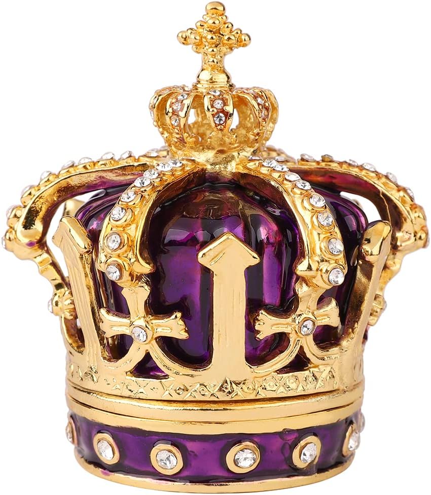 Amazon.com: QIFU Hand Painted Purple Royal Crown Style Decorative ...