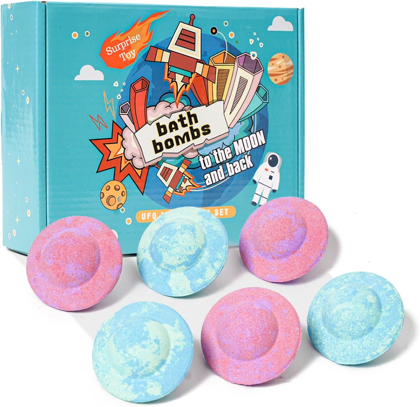 Amazon.com : Bath Bombs Gift Set, 6 Pcs Organic Bath Bombs with Natural ...