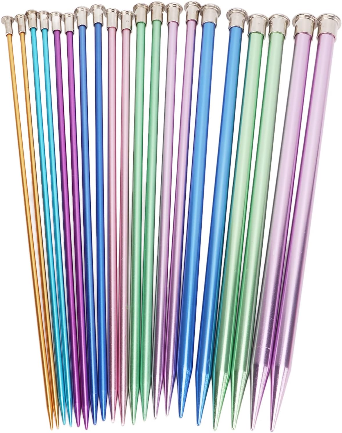 Amazon.com: Pssopp 10 Pairs Knitting Needles Kit Straight Single ...