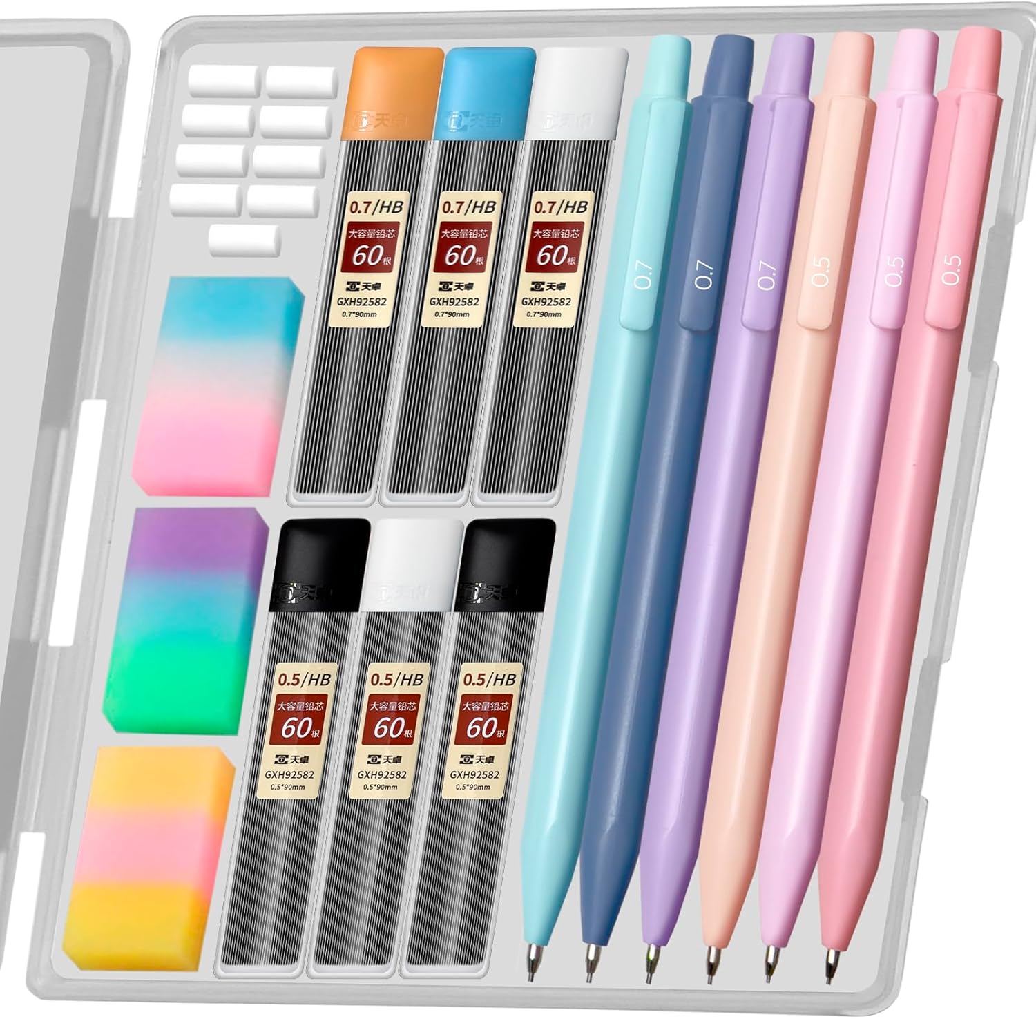 Amazon.com : Cute Pastel Mechanical Pencil Set - 6PCS Mechanical ...
