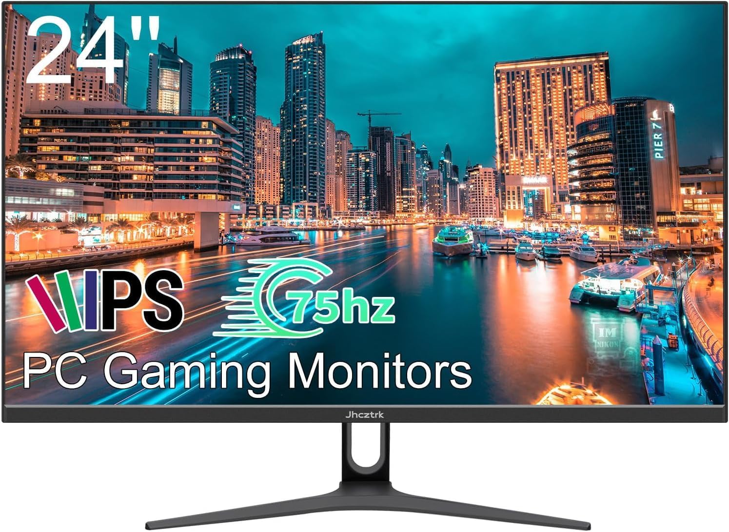 Amazon.com: Jhcztrk PC Gaming Monitor, 24Inch LED Full HD 1080P, HDMI ...