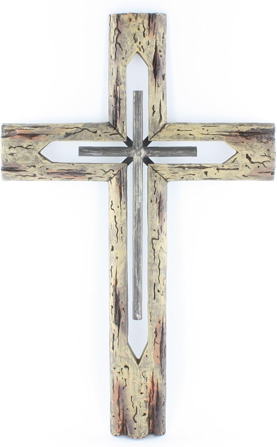 Amazon.com: Large Rugged Metal on Driftwood / Barnwood Look Rustic Wall ...