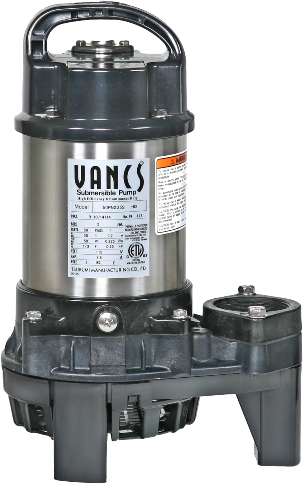 Amazon.com : Tsurumi Pump 2PU | Submersible Pond Pump/Waterfall Pump ...