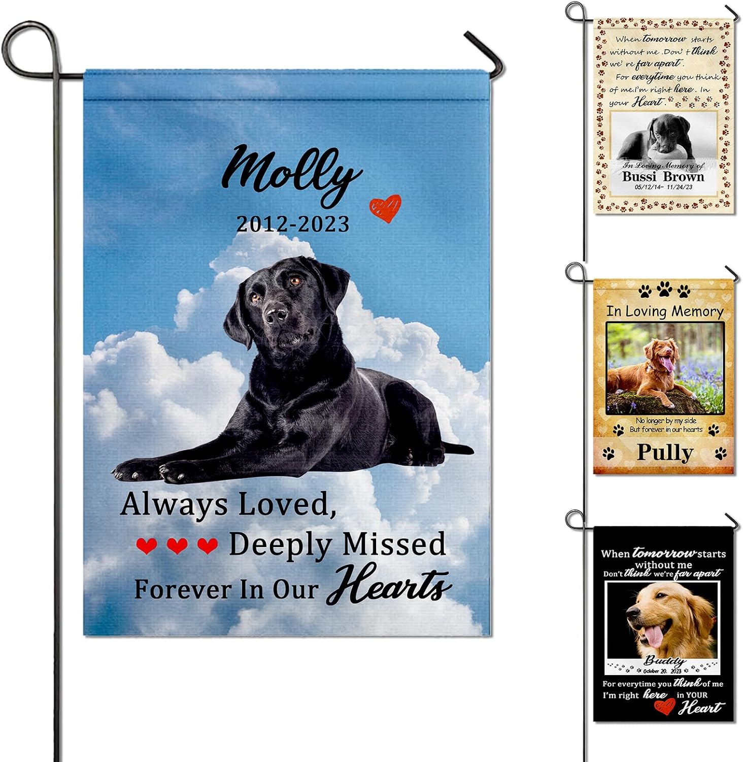 Amazon.com : Custom Memorial Flag for Pet Dog Personalized Memorial ...