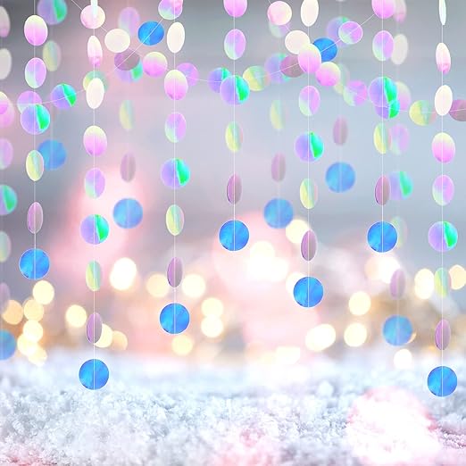 Amazon.com: Ctosree 10 Pieces 130 ft Holographic Bubble Garlands ...