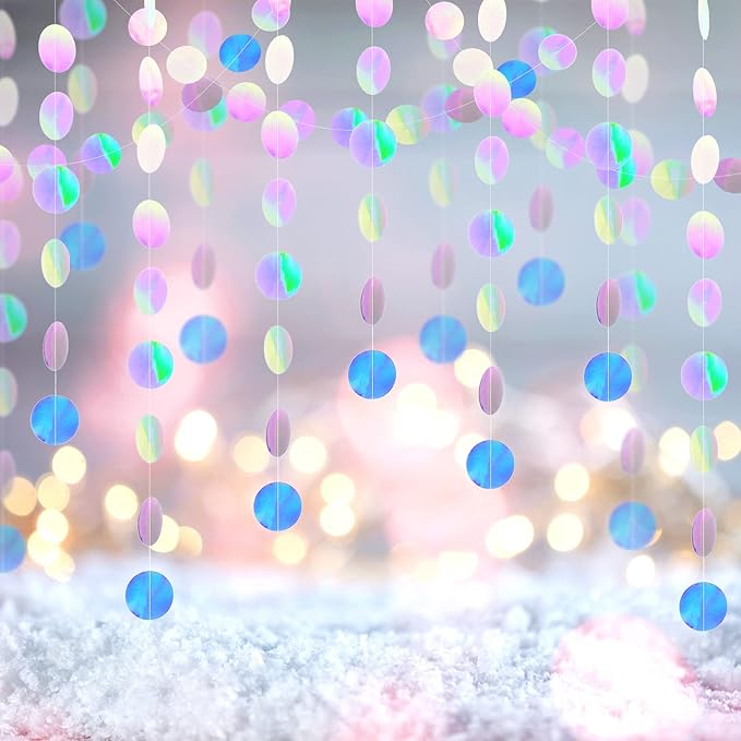 Amazon.com: Ctosree 10 Pieces 130 ft Holographic Bubble Garlands ...