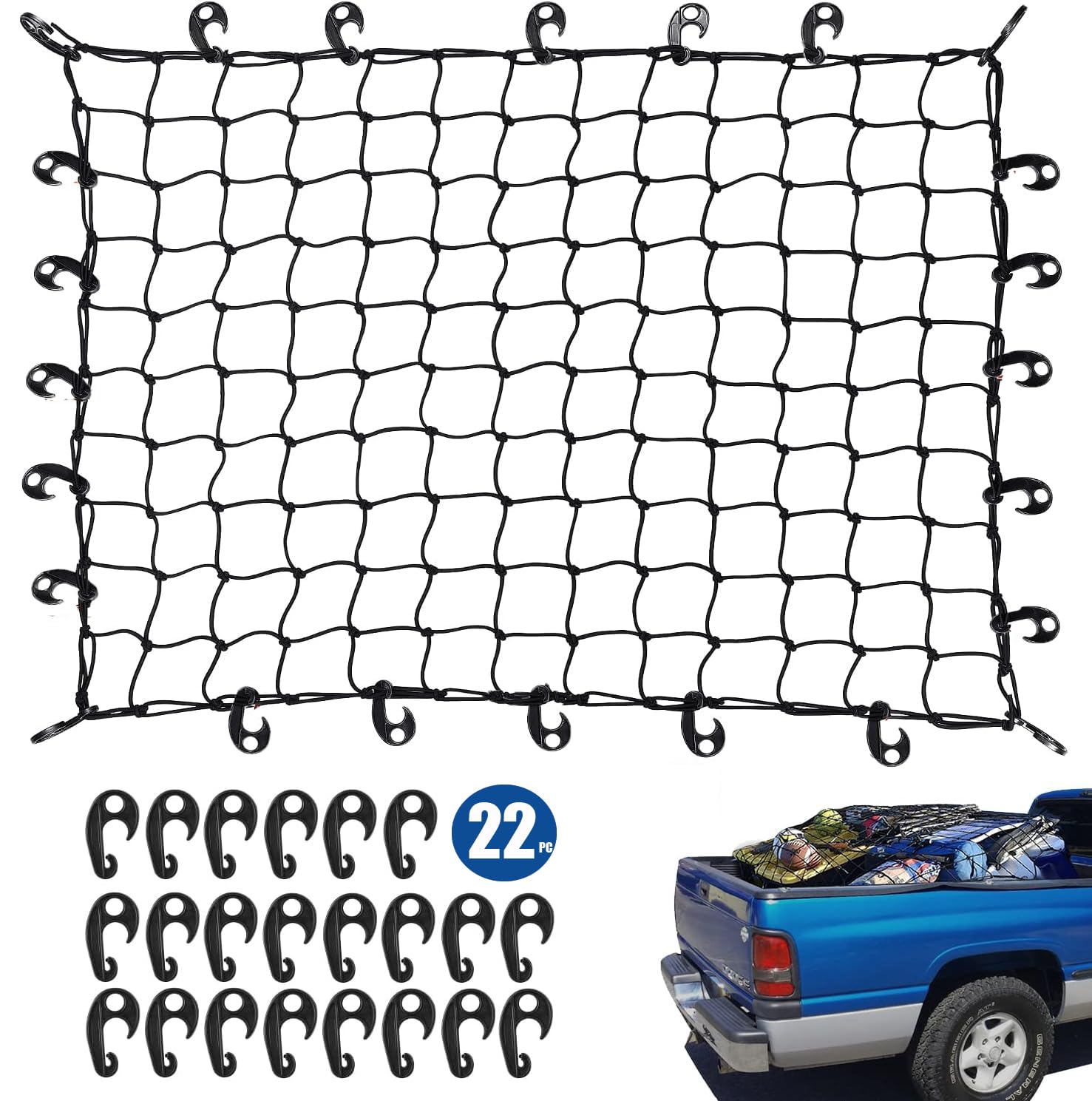 Universal Load Secure Net 3'x4' Cargo Net For Truck Bed & Roof Rack ...