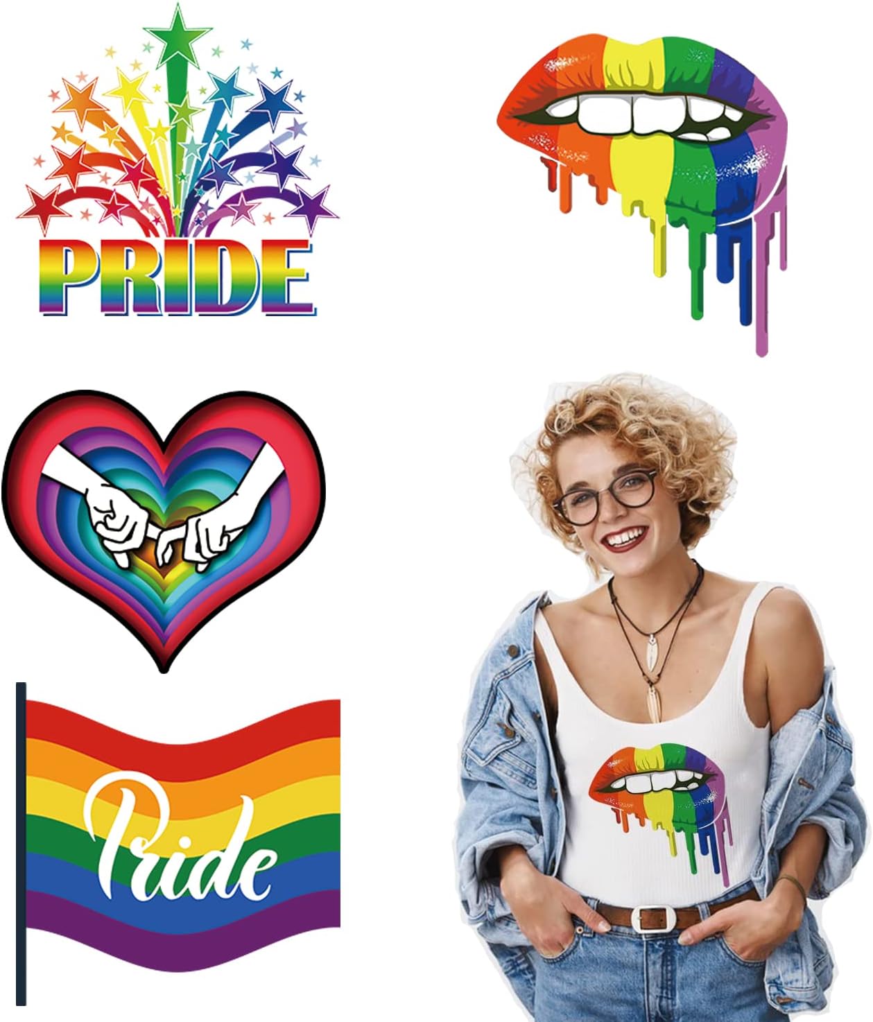 Amazon.com: 4 Pcs Pride Day Iron On Patches for Clothing Gay LGBT Iron ...