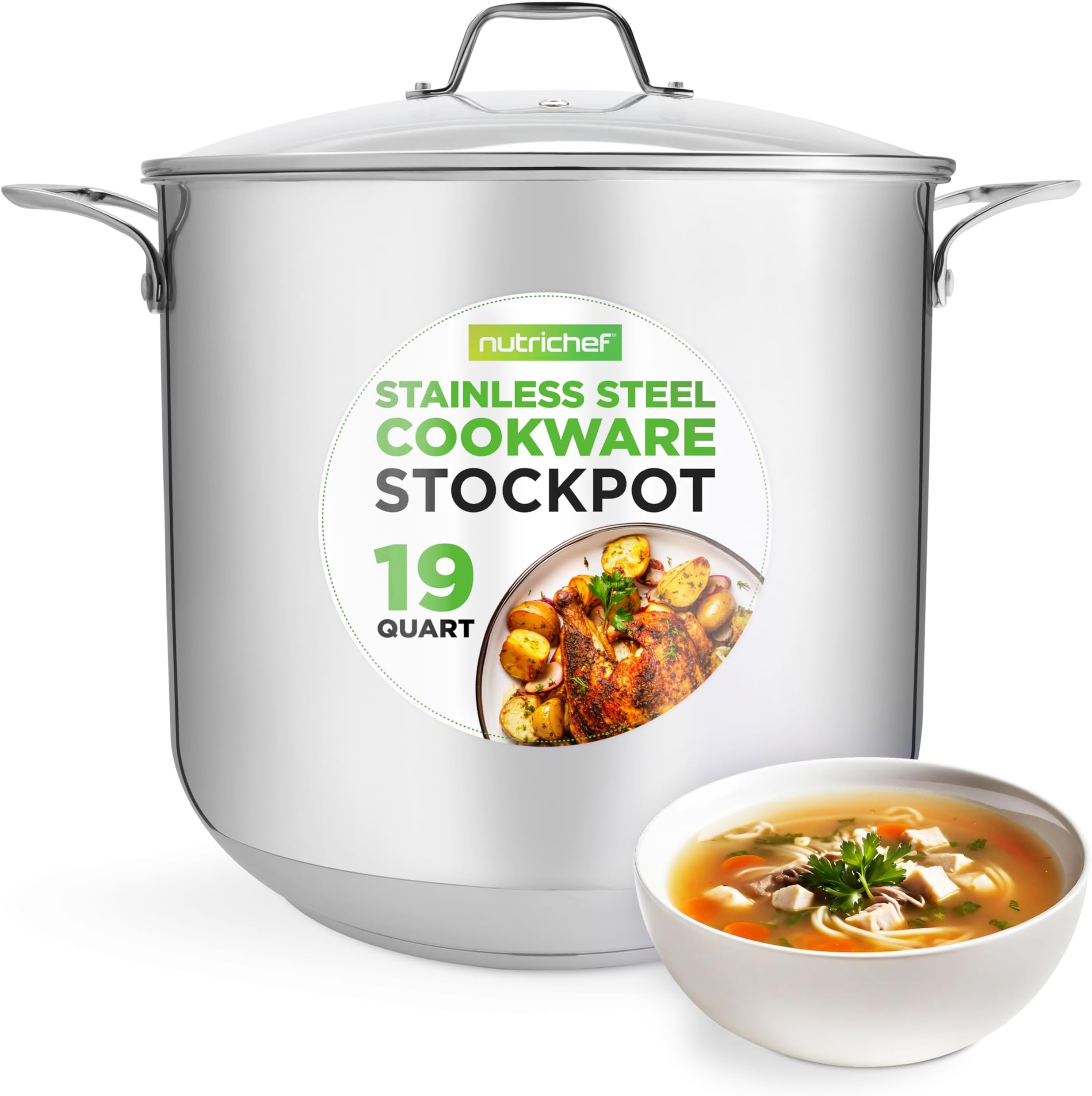 Amazon.com: AOSION 24 Quart Stainless Steel Stock Pot With Lid, 3-IN-1 ...