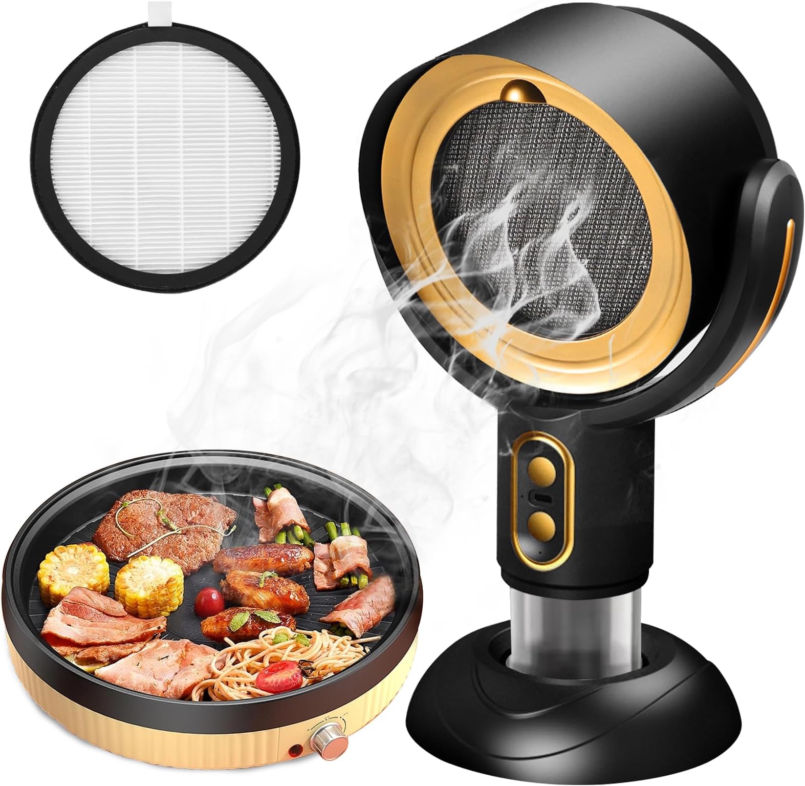 Amazon.com: Portable Range Hood, Joycabin USB Rechargeable Desktop ...