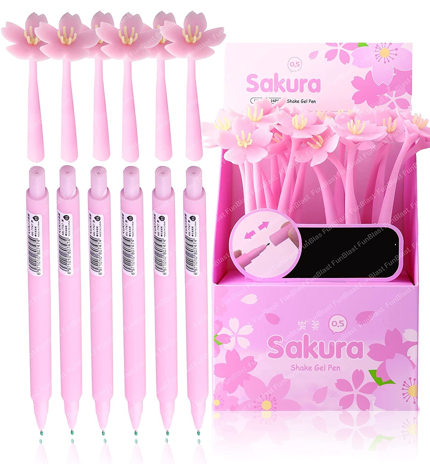FunBlast Sakura Shake Gel Pen-Silicone Gel Pen For Smooth Writing With ...