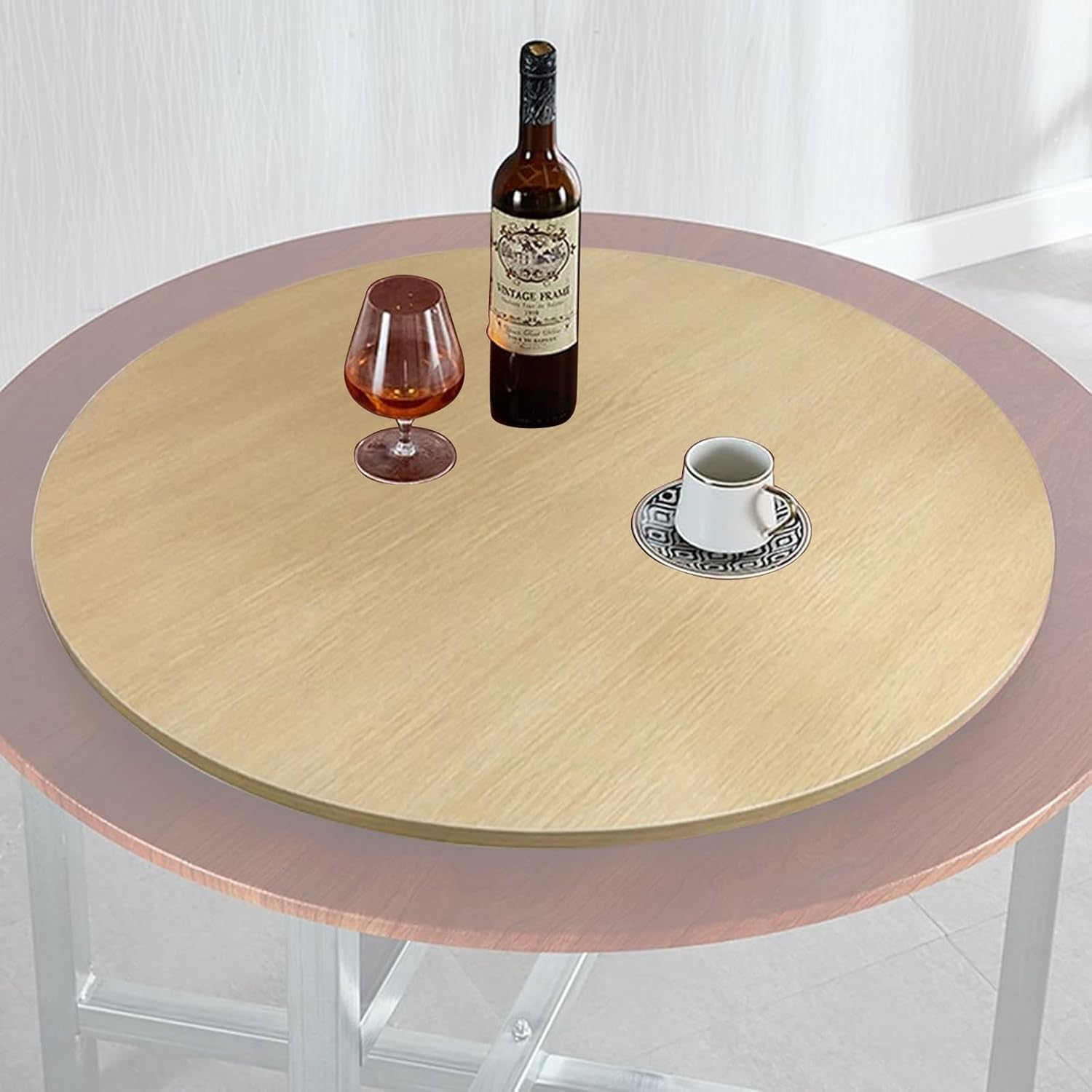 Amazon｜360度回転台 ターンテーブル 中華テーブル用 組立不要、木製回転ディナープレート 手で回せる 耐荷重180kg、丸型ダイニングテーブル回転テーブル、キッチン 食卓 回転プレート ...