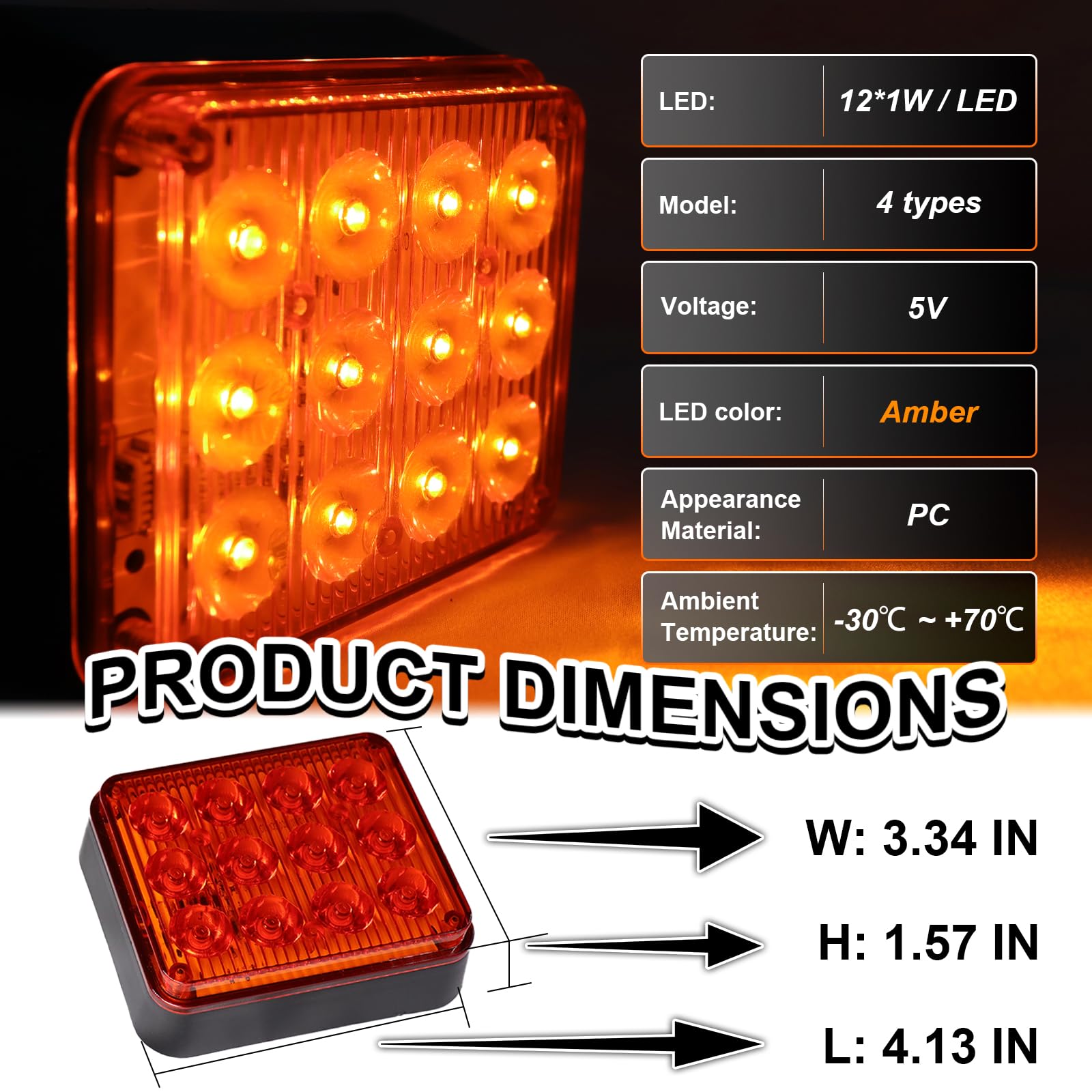 Snapklik.com : Raryloy Rechargeable LED Flashing Beacon Lights For ...