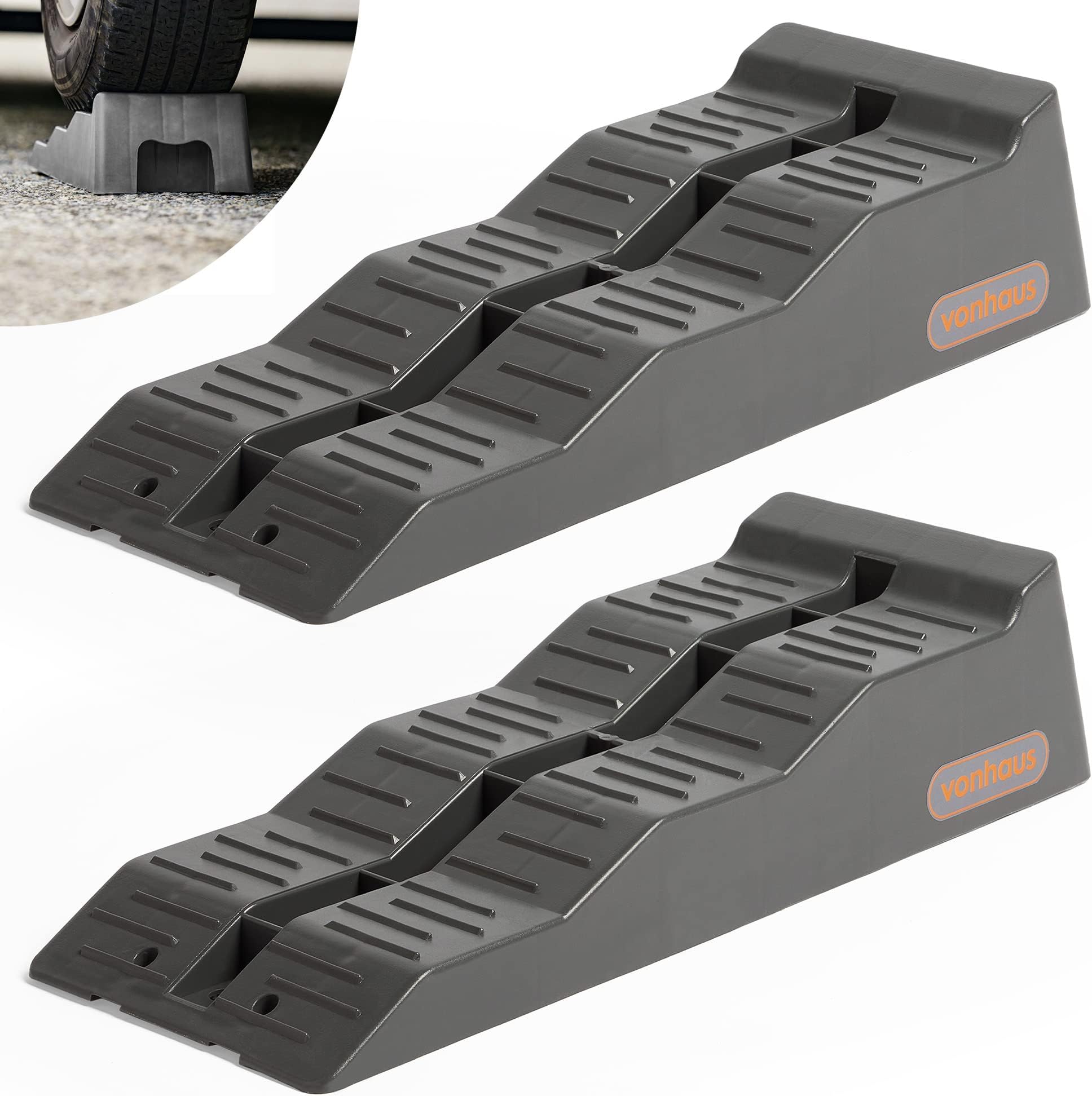 VonHaus Caravan Levelling Ramp Set – Heavy Duty Chocks/Blocks for ...