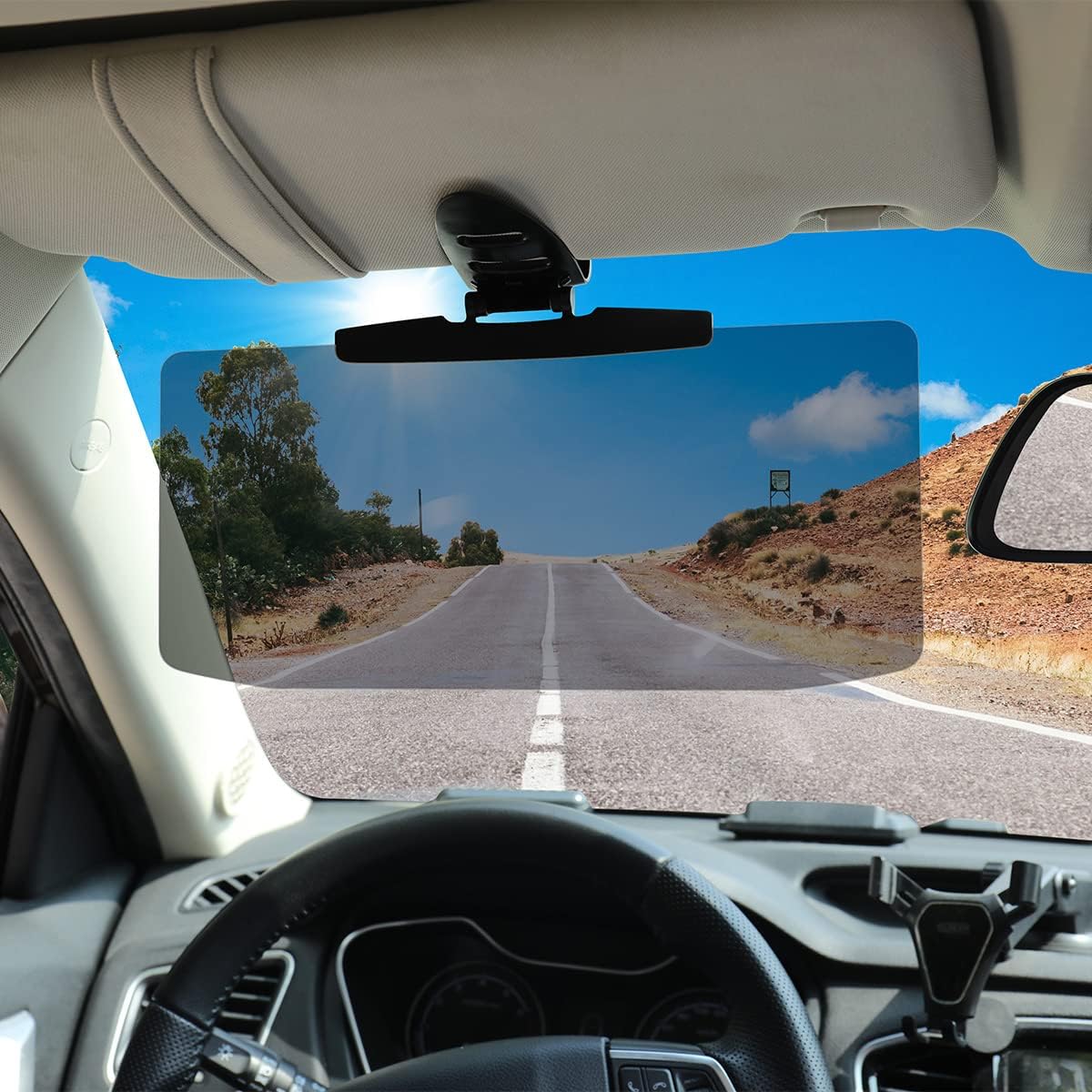 Amazon.com: ISTATSO Sun Visor for Car, Universal Anti-Glare Polarized ...