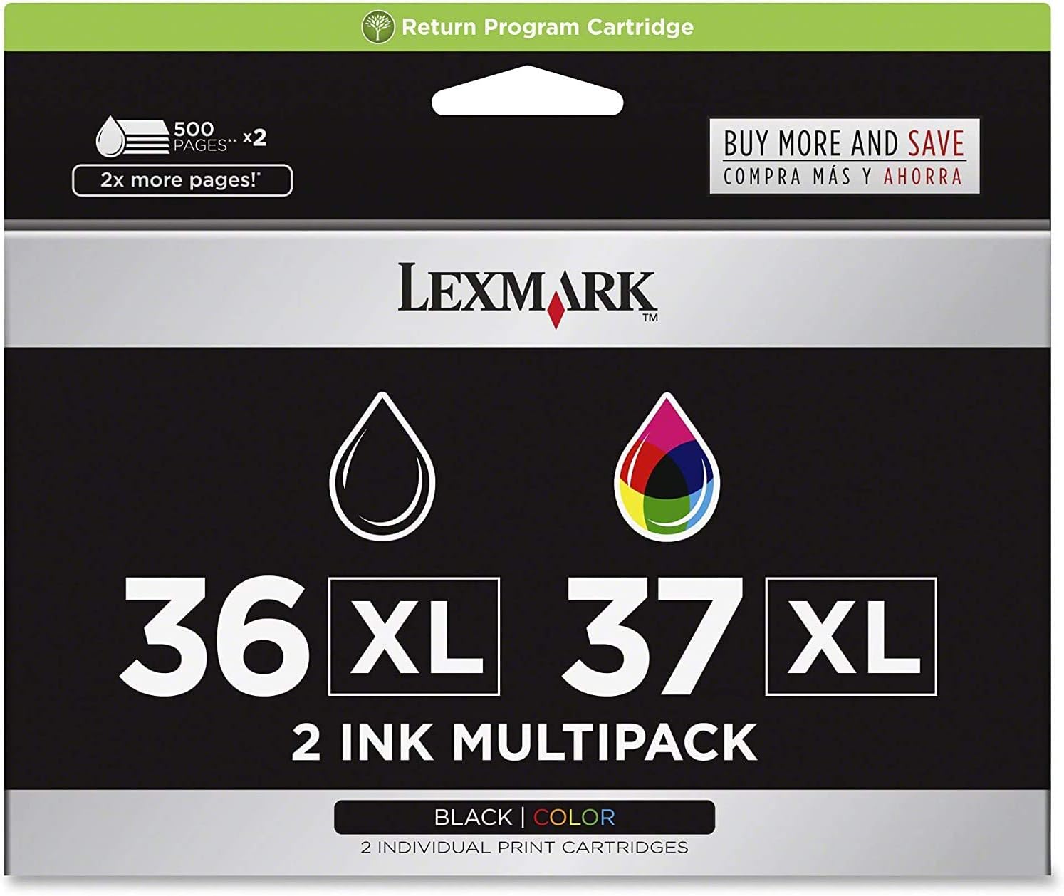 Amazon.com: Lexmark 18C1590 OEM Ink - (#28/#29) X2500Z845Z1300 Black ...