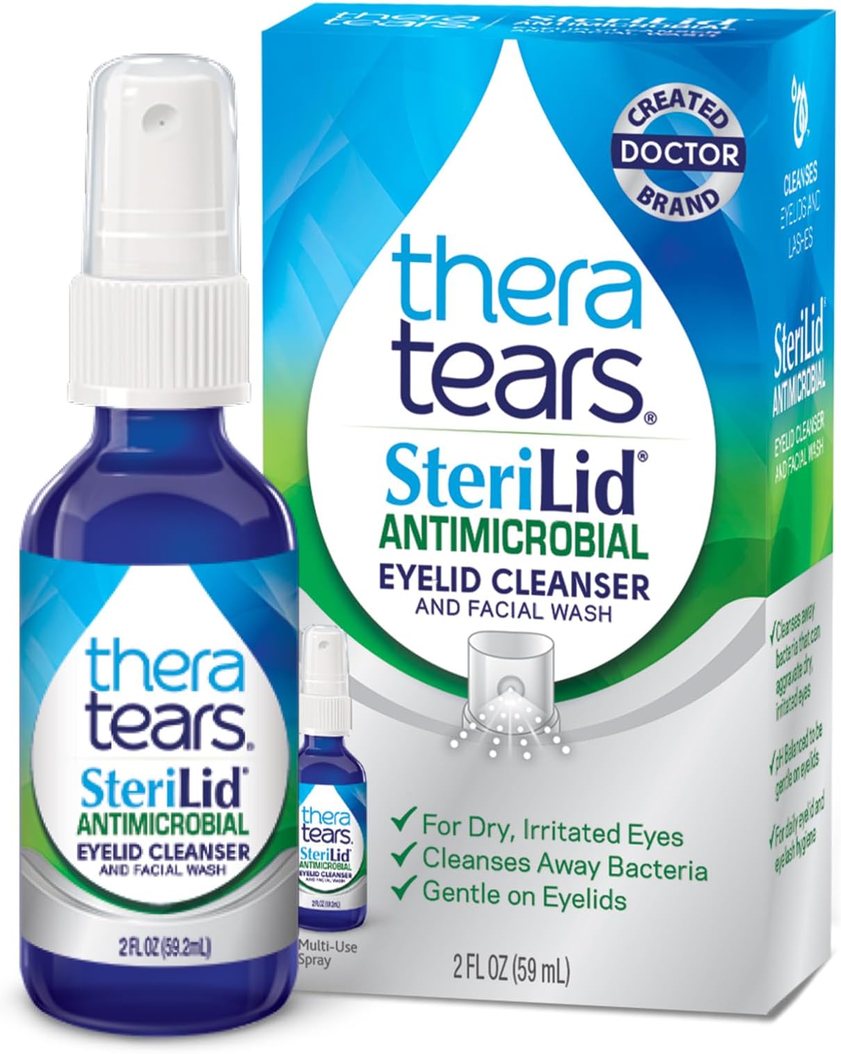Amazon.com: TheraTears SteriLid Antimicrobial Eyelid Cleanser and Face ...