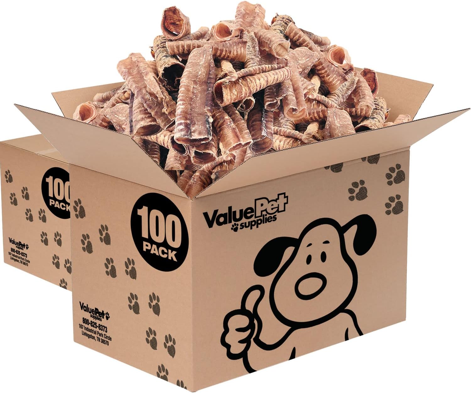 Amazon.com : ValueBull Beef Trachea, Premium 5-6 Inch, 200 Count Bulk ...