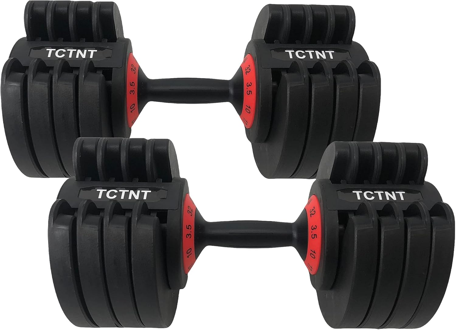 TCTNT 32KG Adjustable Dumbbells 3.5kg-32kg Set - Pair (64kg Total ...