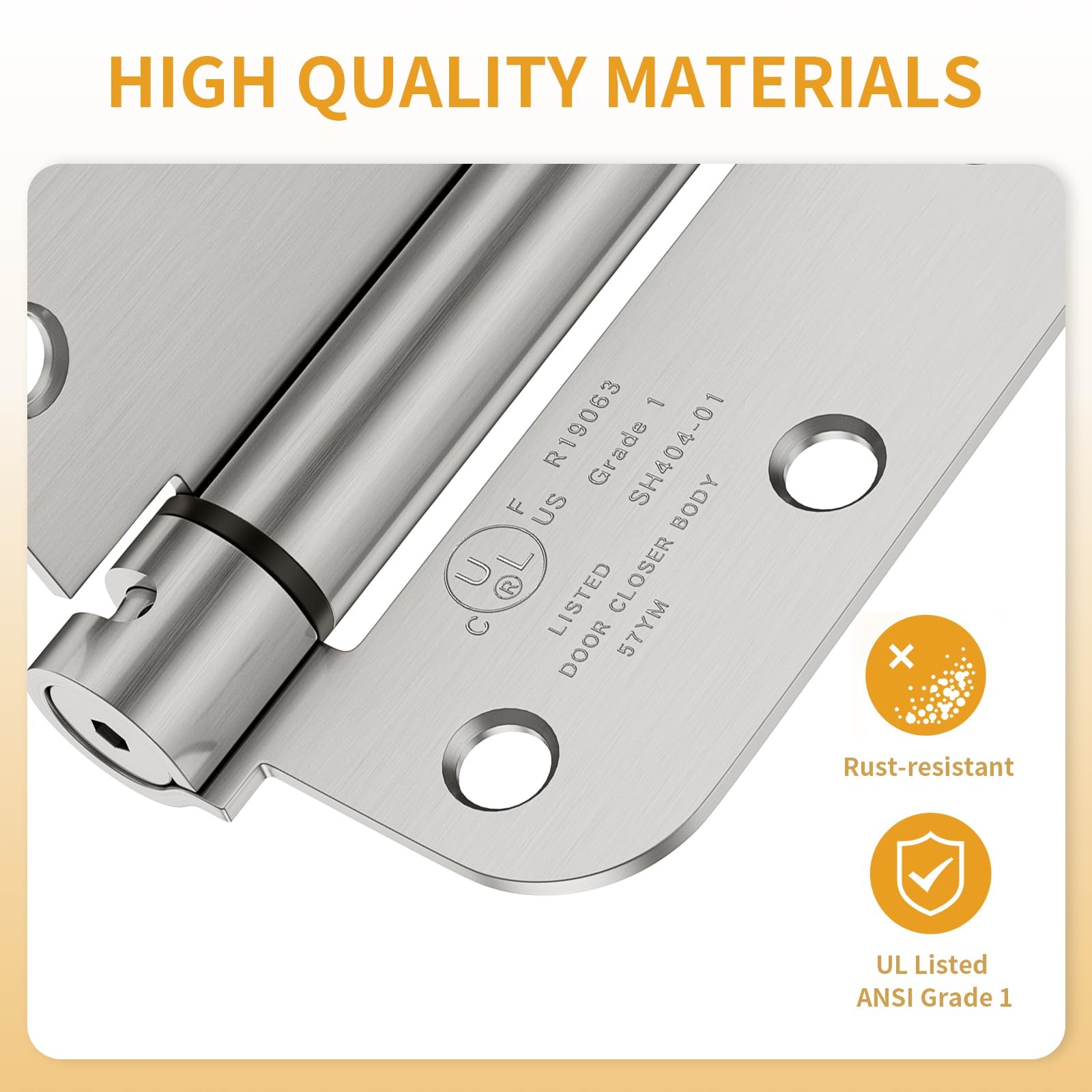 Snapklik.com : Luxbaro 4 Pack Self Closing Door Hinges, 3.5 Inch Spring ...