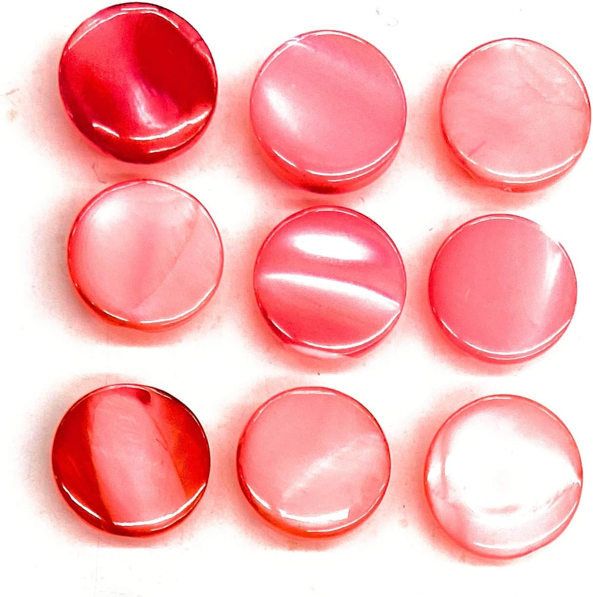 Amazon.com: 9- Lipstick Pink Buttons -Mother of Pearl Buttons -9 Pcs. 3 ...
