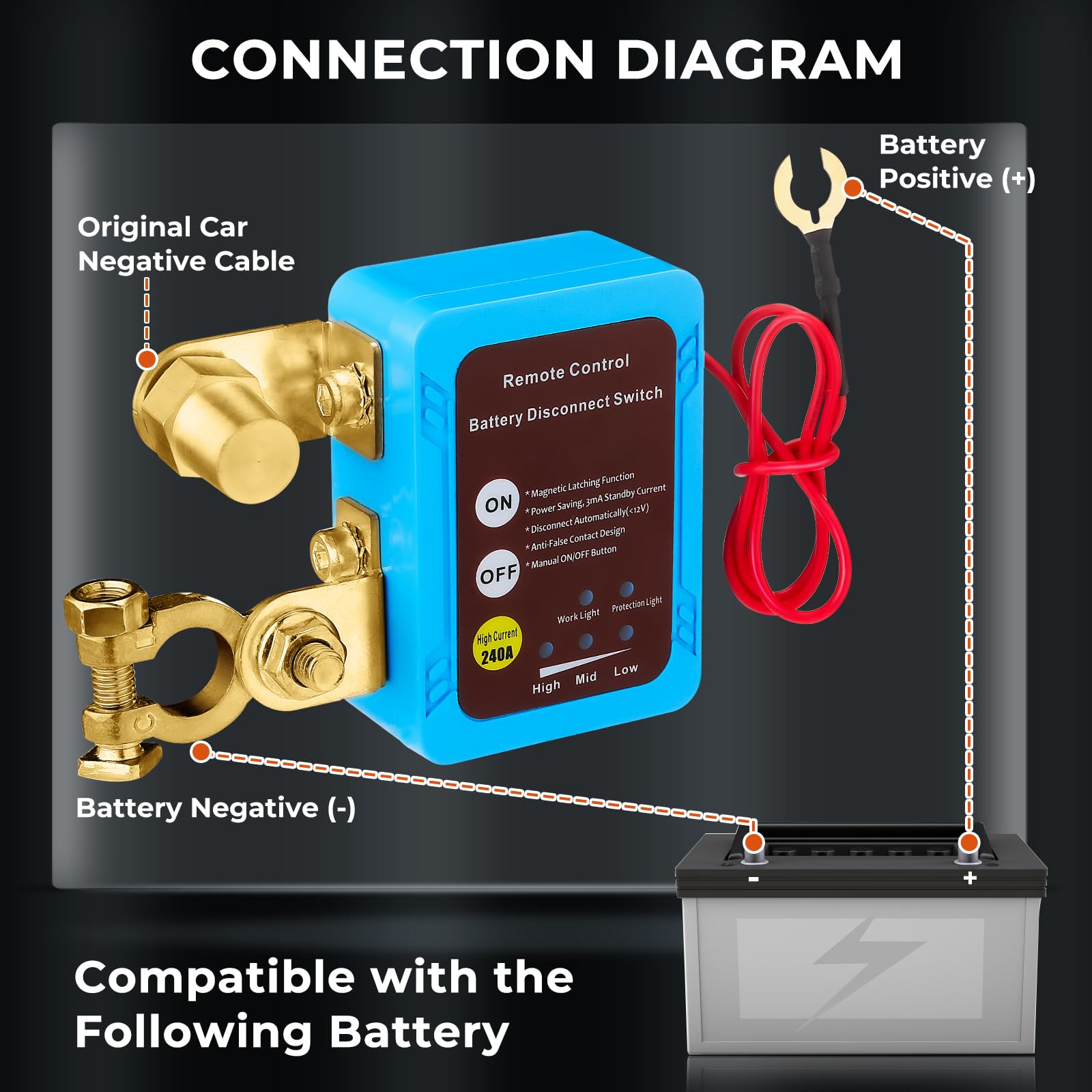 Snapklik.com : Smart Voltage Kill Switch, Remote Battery Disconnect ...