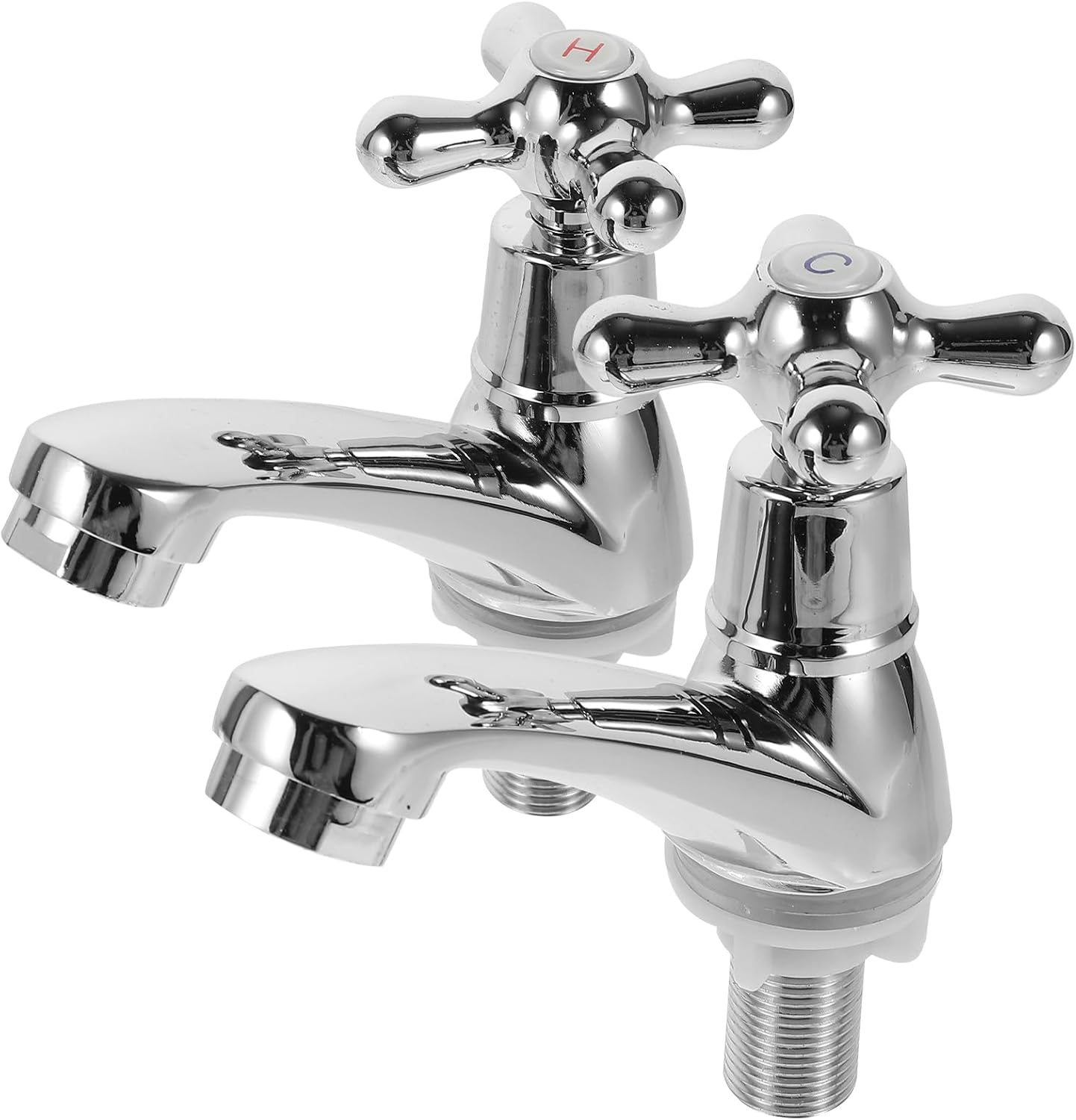 UKCOCO 1 Pair Faucet Hot Water Basin Cold Water Tap Water Taps Bathroom ...